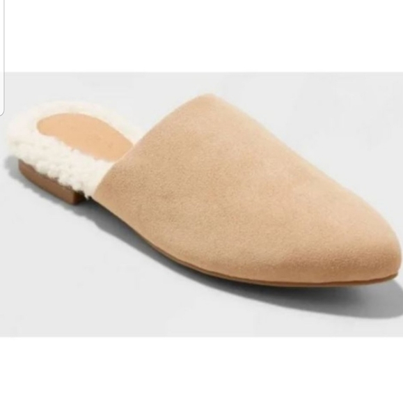 Universal Thread | Shoes | New Womens Tan Zuri Faux Suede Mules W ...